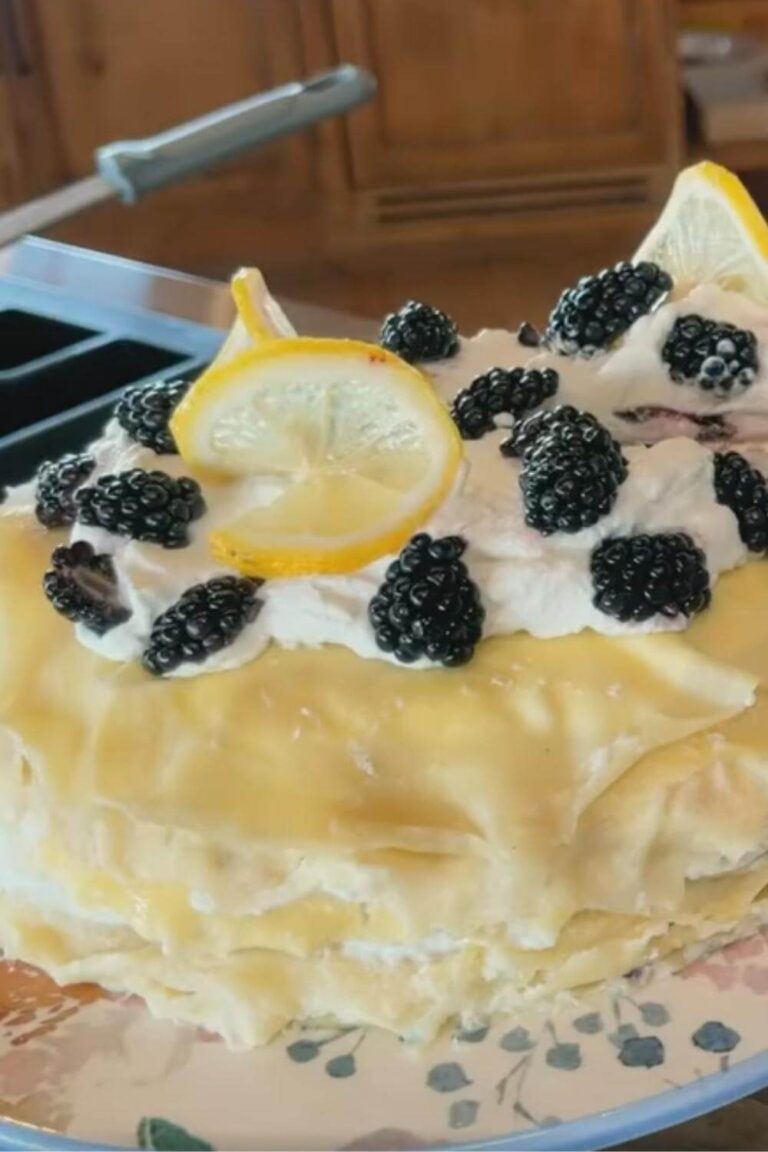 Pioneer Woman Blackberry Crepe Cake - Delish Sides